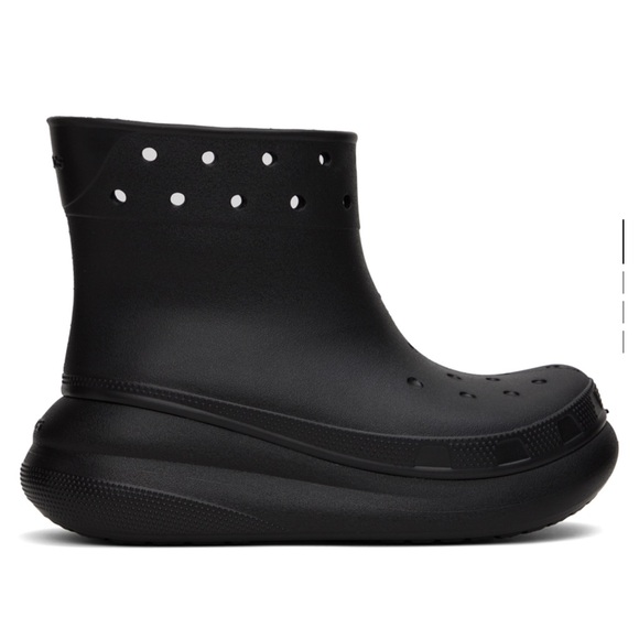 CROCS | Shoes | Crocs High Rise Crush Boots In Black | Poshmark